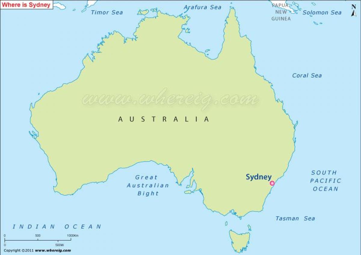 Mapa de sydney, austrália - Austrália mapa de sydney (Austrália)